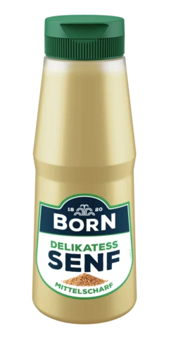 BORN Delikatess Senf mittelscharf 300ml Dosierflasche